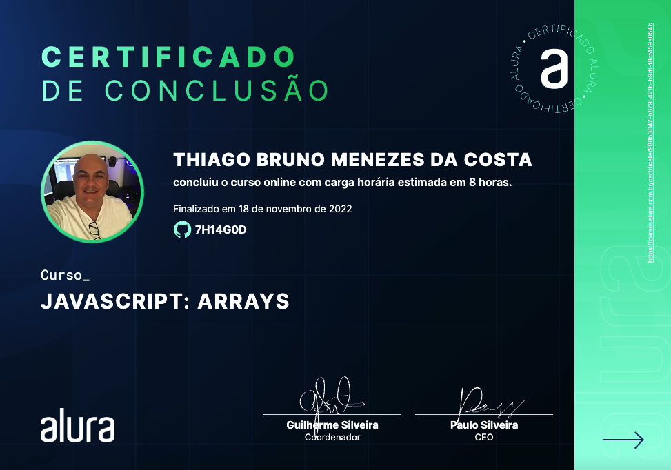 GitHub - 7H14G0D/Alura_013: JavaScript Arrays